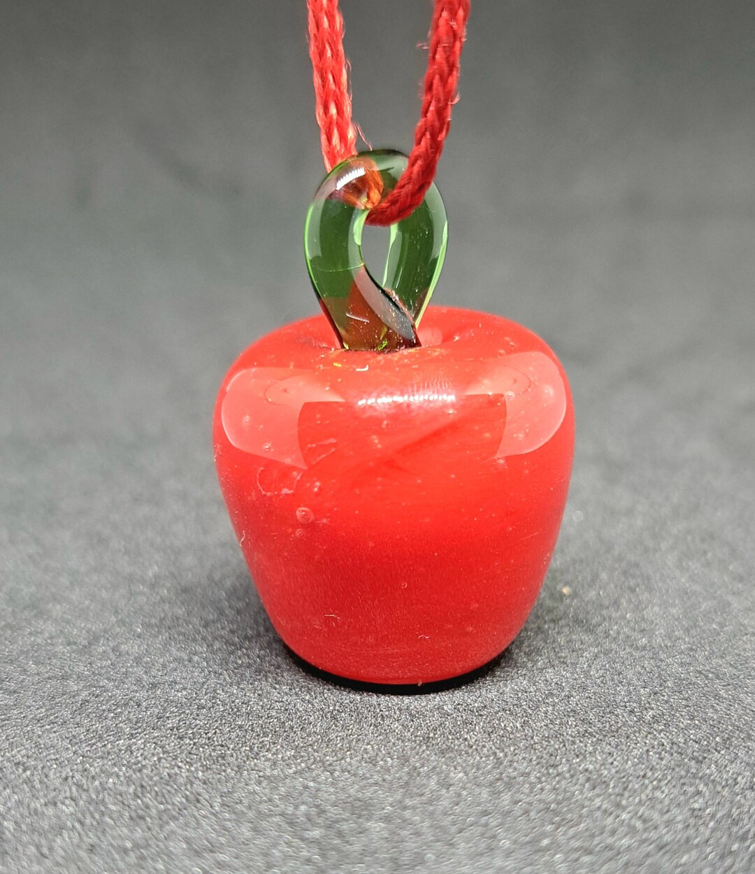 Murano Glass Apple Pendant: Handmade Glass Art Ornament - Etsy