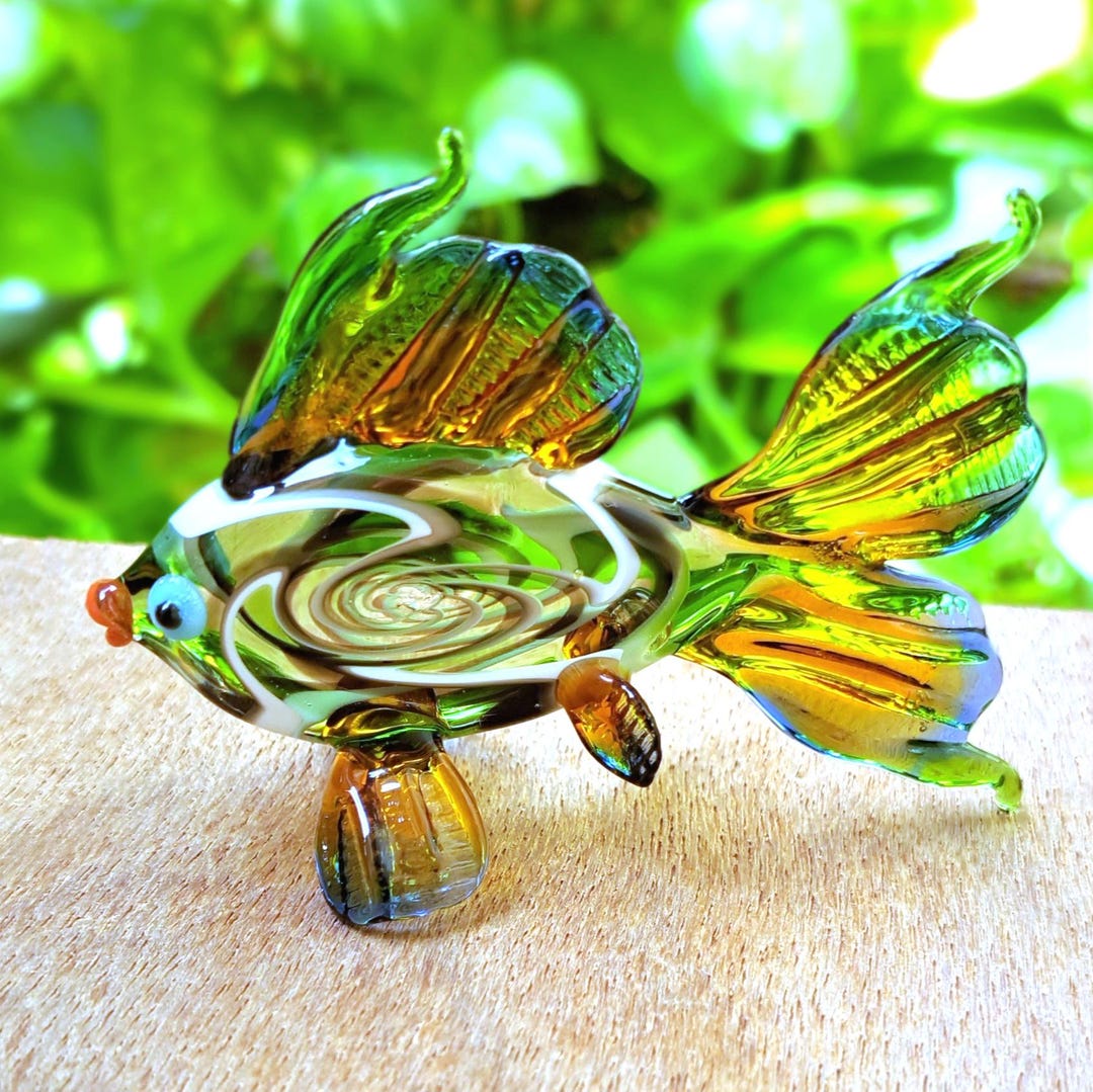 Hand Blown Murano Glass Fish: Rambo Color Art Glass Decor - Etsy