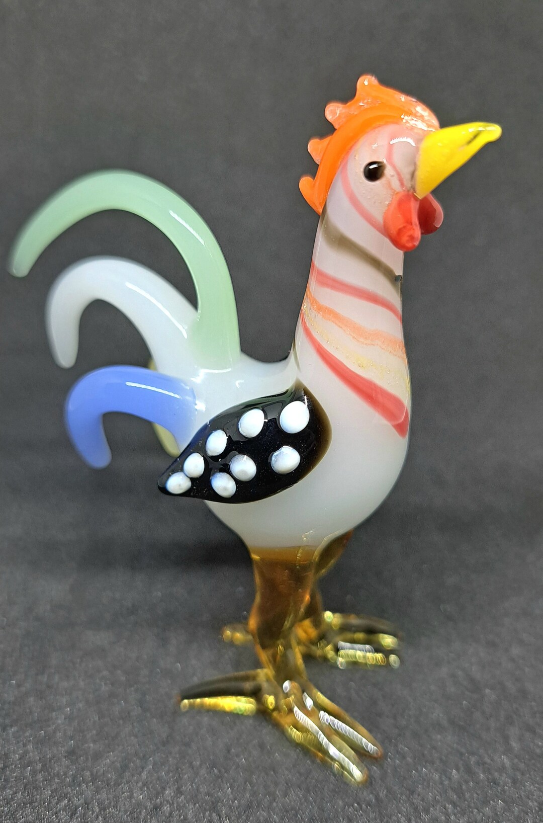 Murano Glass Rooster Glass Art Handmade Rooster Sculpture Blown Glass ...