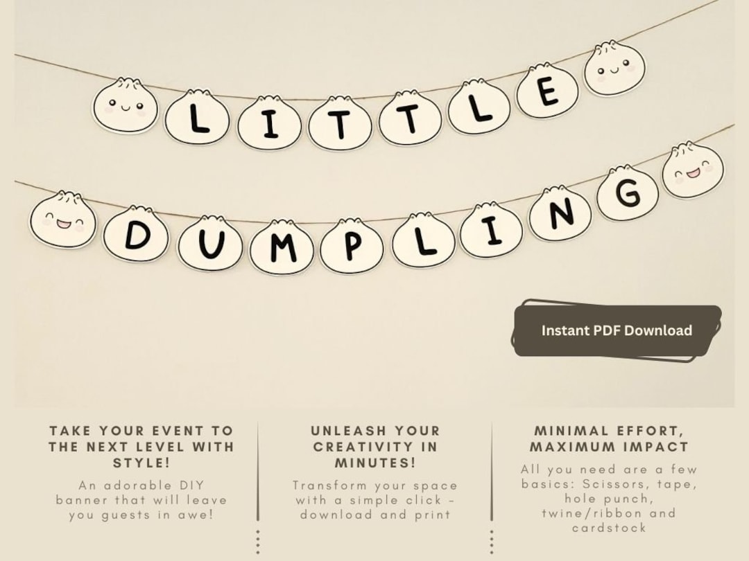 Dumpling Baby Shower Theme Baby Shower Banner Bao Baby - Etsy