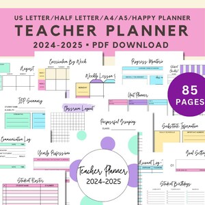 Teacher Planner 2024-2025, Printable Lesson Planner, PDF Teacher ...