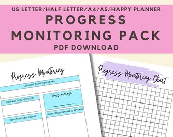 Progress Monitoring Pages, Printable Progress Monitoring, PDF Teacher ...