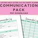 Communication Log Pages, Printable Communication Tracker, PDF Teacher ...