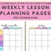 Weekly Teacher Planner, Printable Weekly Lesson Planner, PDF Teacher ...