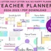 Teacher Planner 2024-2025, Printable Lesson Planner, PDF Teacher ...