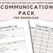 Communication Log Pages, Printable Communication Tracker, PDF Teacher ...