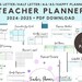 Teacher Planner 2024-2025, Printable Lesson Planner, PDF Teacher ...