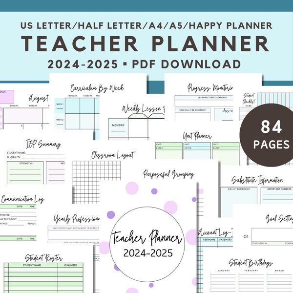Teacher Planner - Etsy