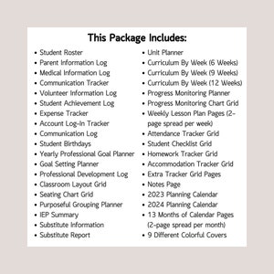 Teacher Planner 2023-2024, Printable Lesson Planner, PDF Teacher ...