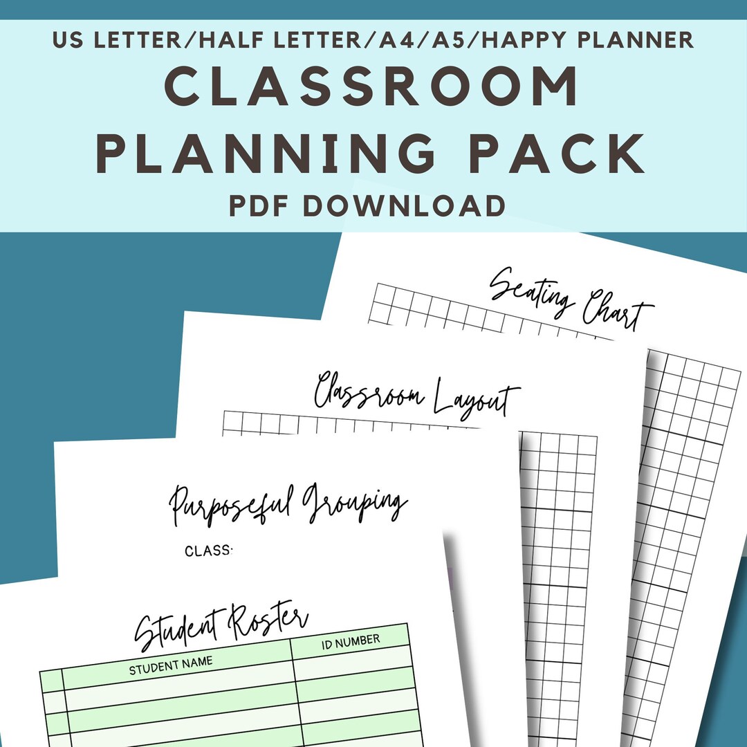 Classroom Planning Pages, Printable Teacher Planner, PDF Teacher ...