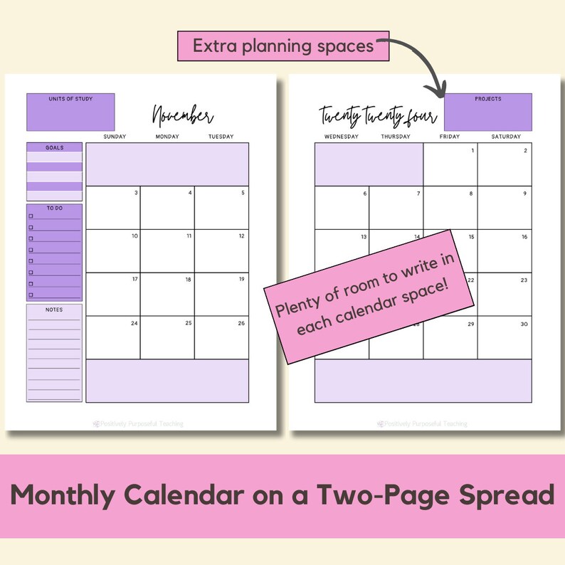 Teacher Calendar 2024-2025, Printable Teacher Calendar, PDF Teacher ...