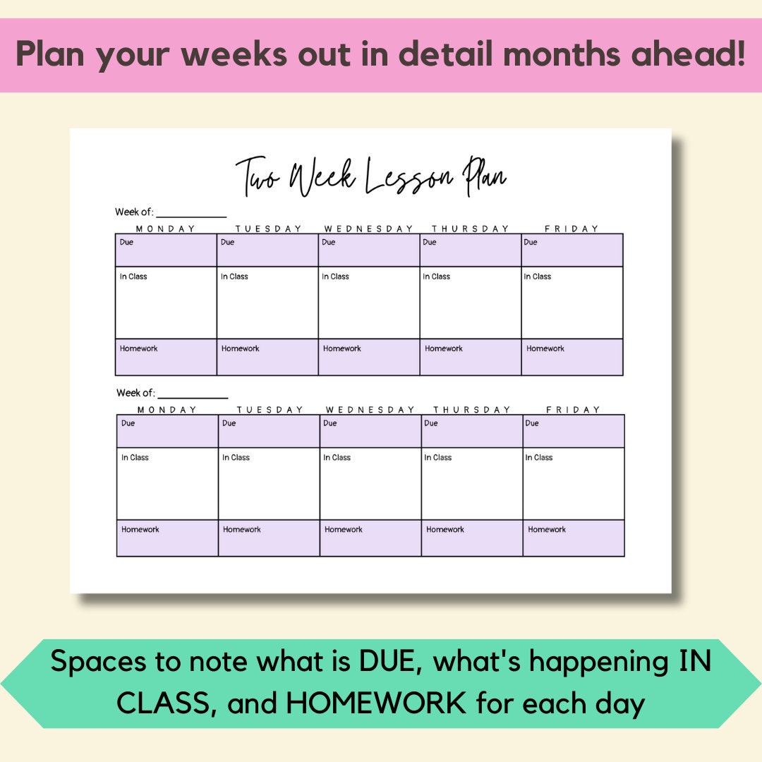 Lesson Plan Pages, Printable Planning Templates, PDF Teacher Planner ...