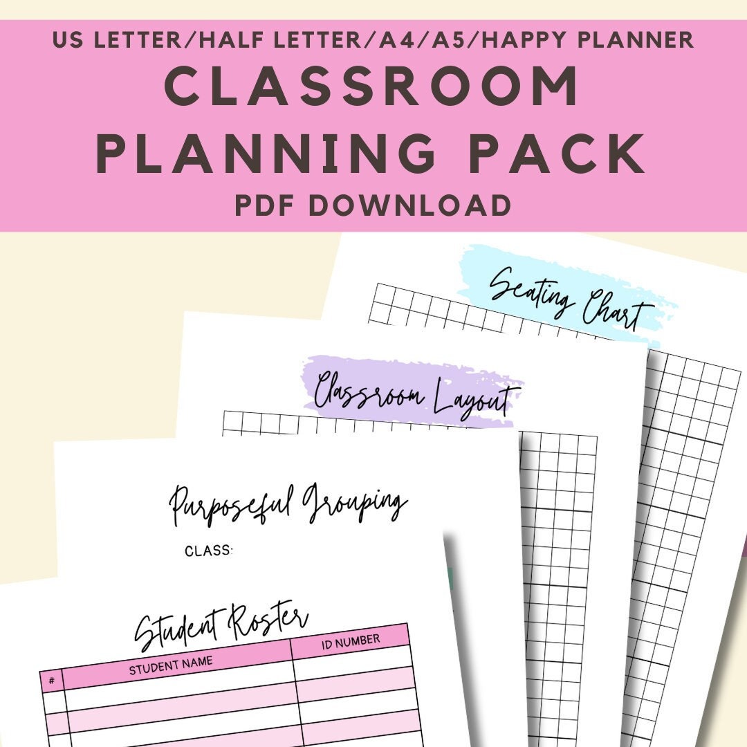 Classroom Planning Pages, Printable Teacher Planner, PDF Teacher ...
