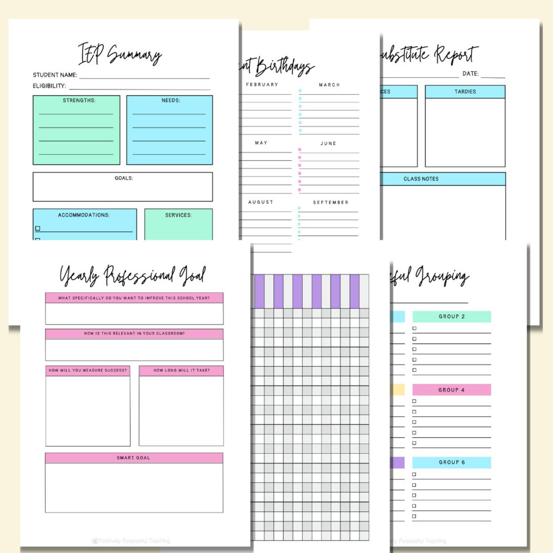 Teacher Planner 2024-2025, Printable Lesson Planner, PDF Teacher ...
