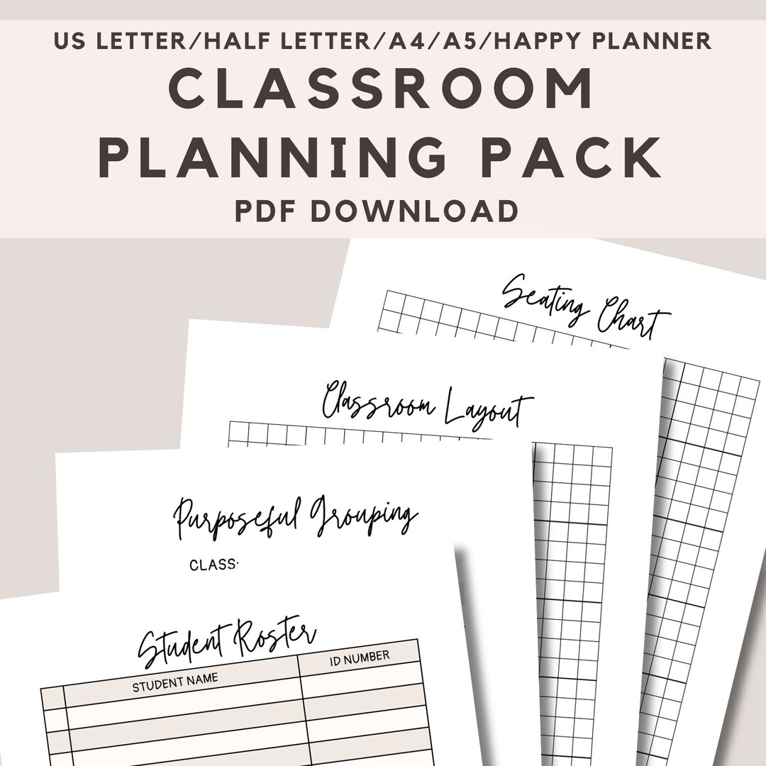 Classroom Planning Pages, Printable Teacher Planner, PDF Teacher ...