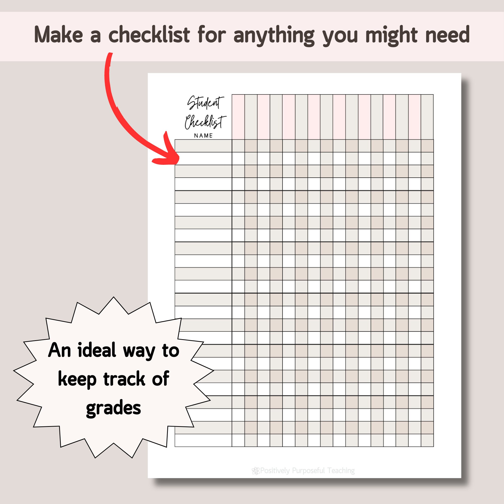 Tracking Chart Pages, Printable Teacher Trackers, Gradebook, PDF ...