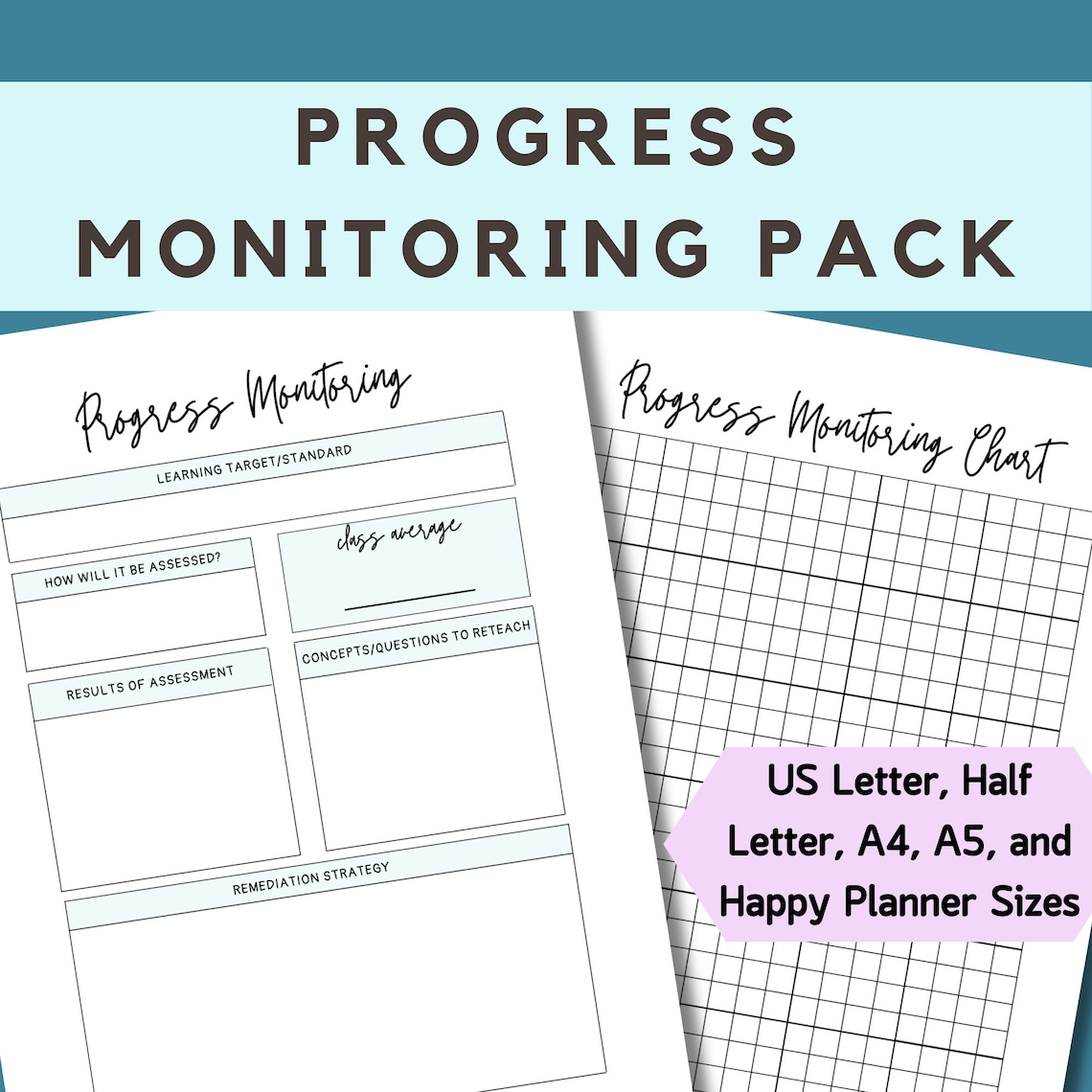 Progress Monitoring Pages Printable Progress Monitoring PDF - Etsy
