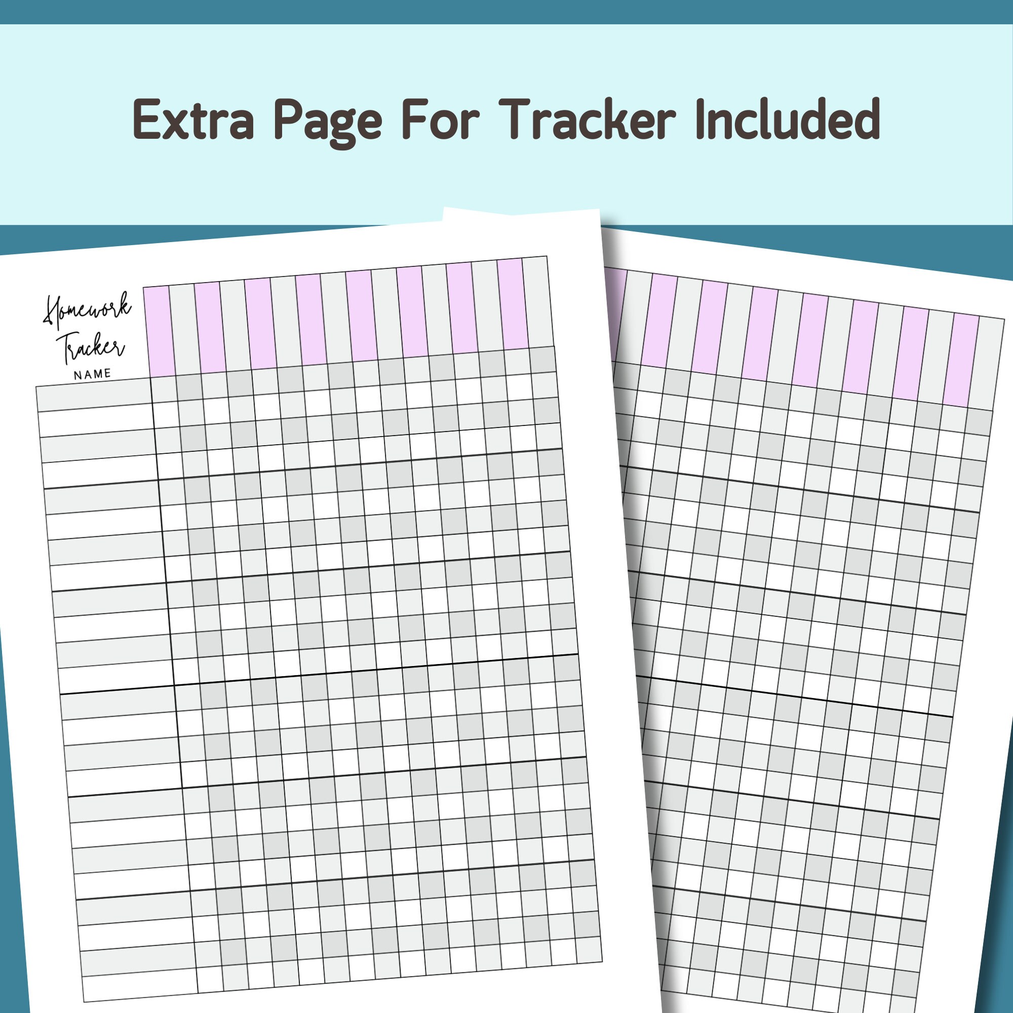 Homework Tracker Pages, Printable Teacher Homework Log, PDF Teacher ...