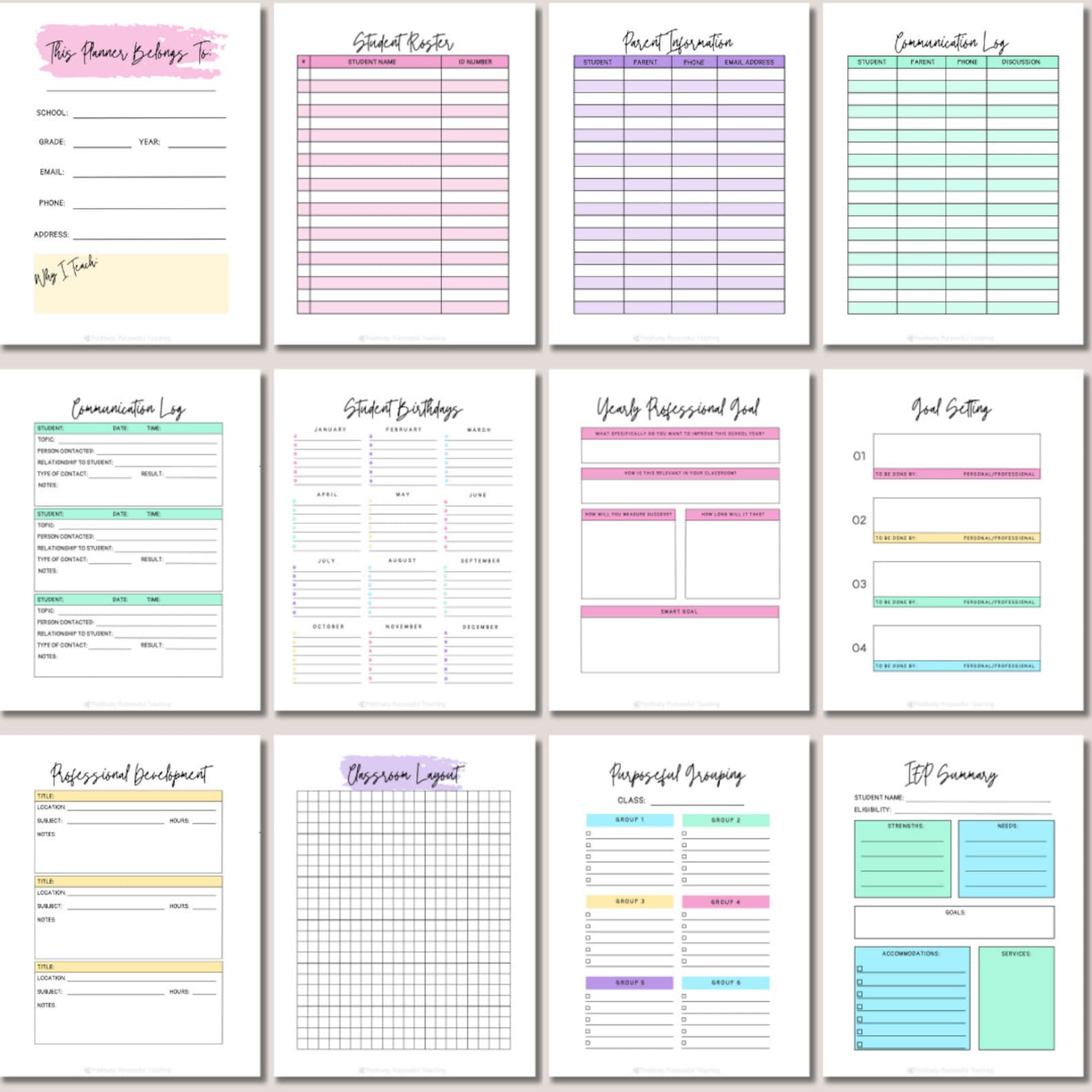 Teacher Planner 2024-2025, Printable Lesson Planner, PDF Teacher ...