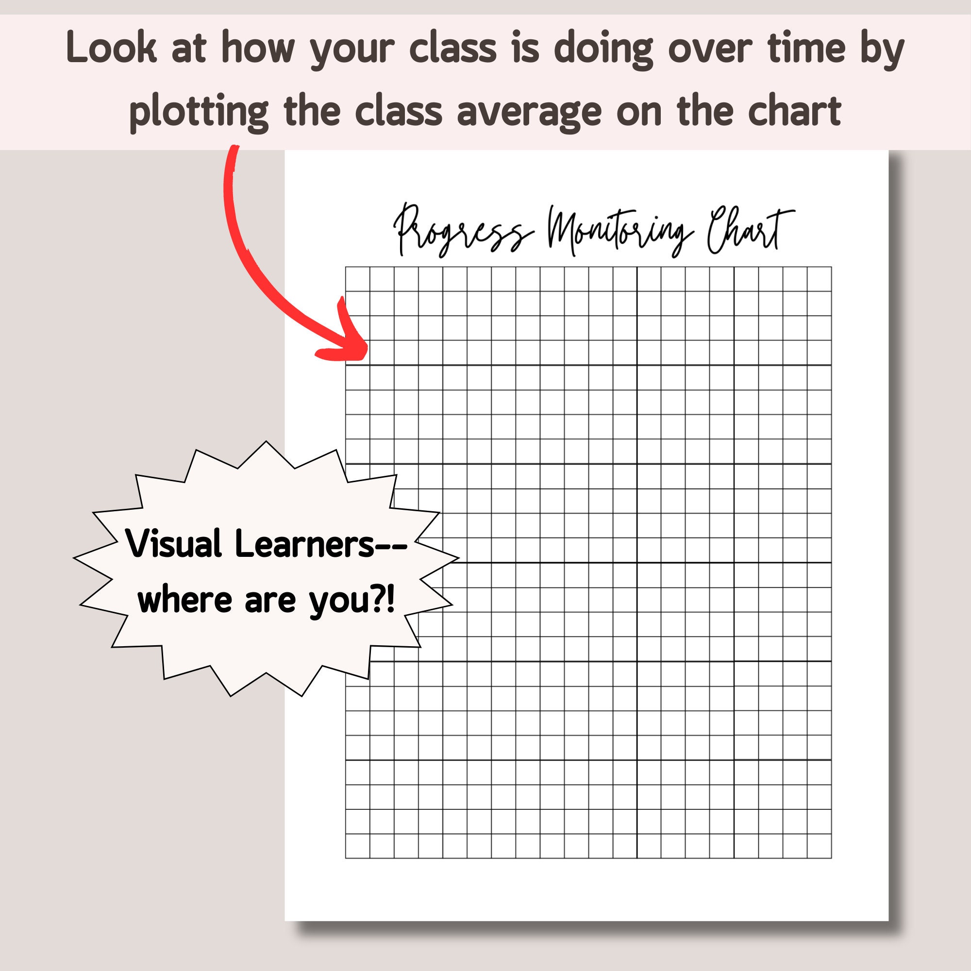 Progress Monitoring Pages, Printable Progress Monitoring, PDF Teacher ...