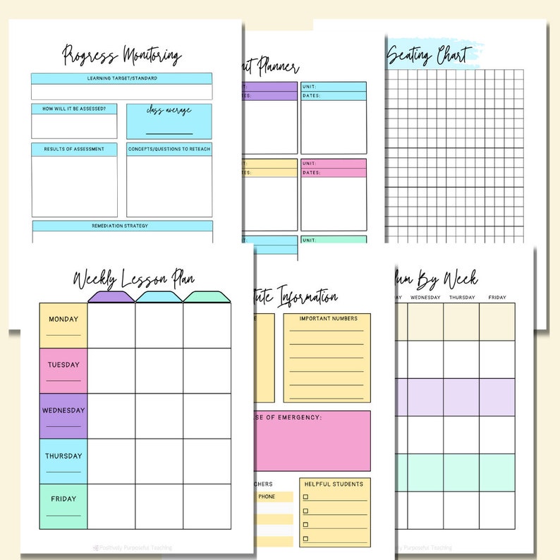 Teacher Planner 2024-2025, Printable Lesson Planner, PDF Teacher ...