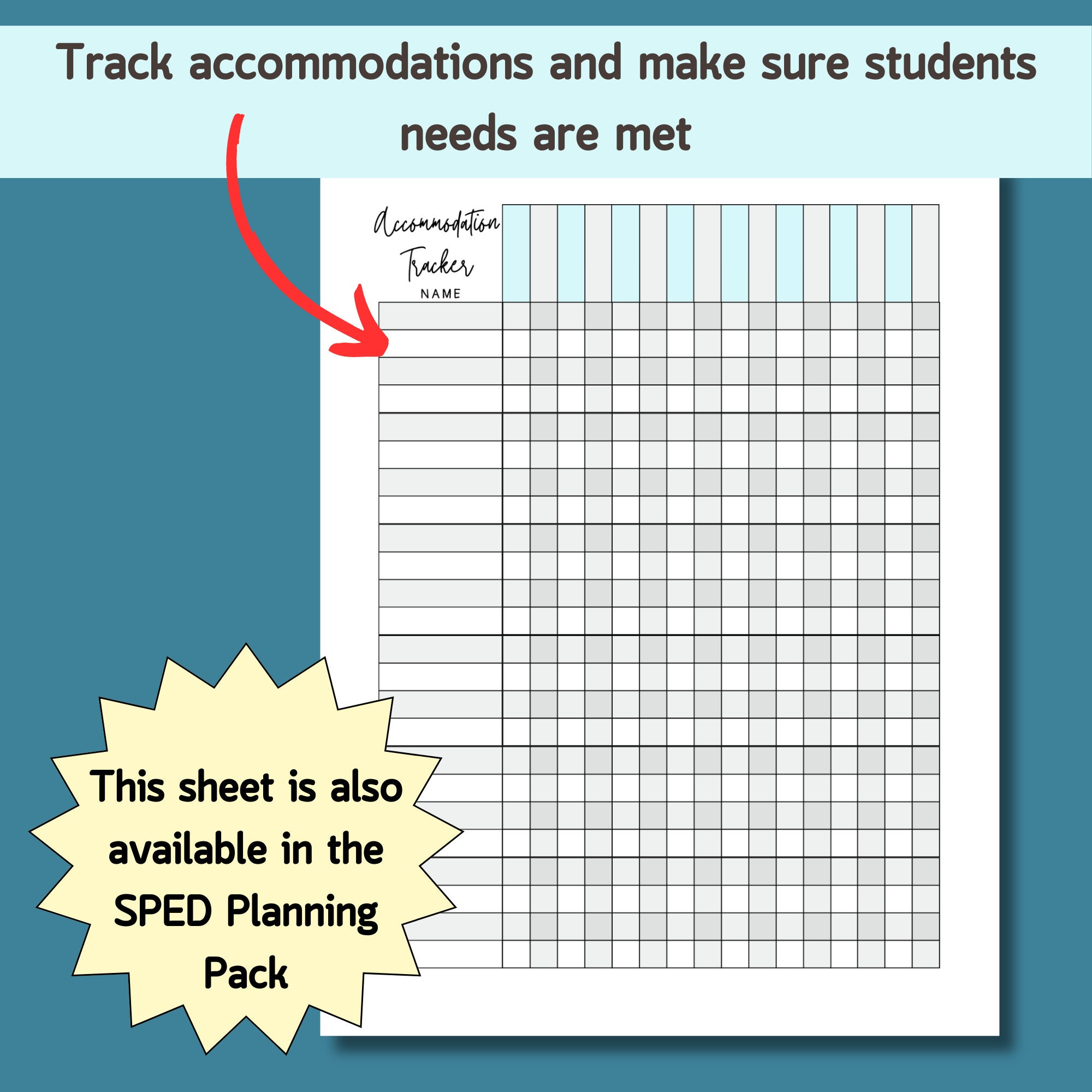 Tracking Chart Pages, Printable Teacher Trackers, Gradebook, PDF ...