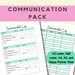 Communication Log Pages, Printable Communication Tracker, PDF Teacher ...