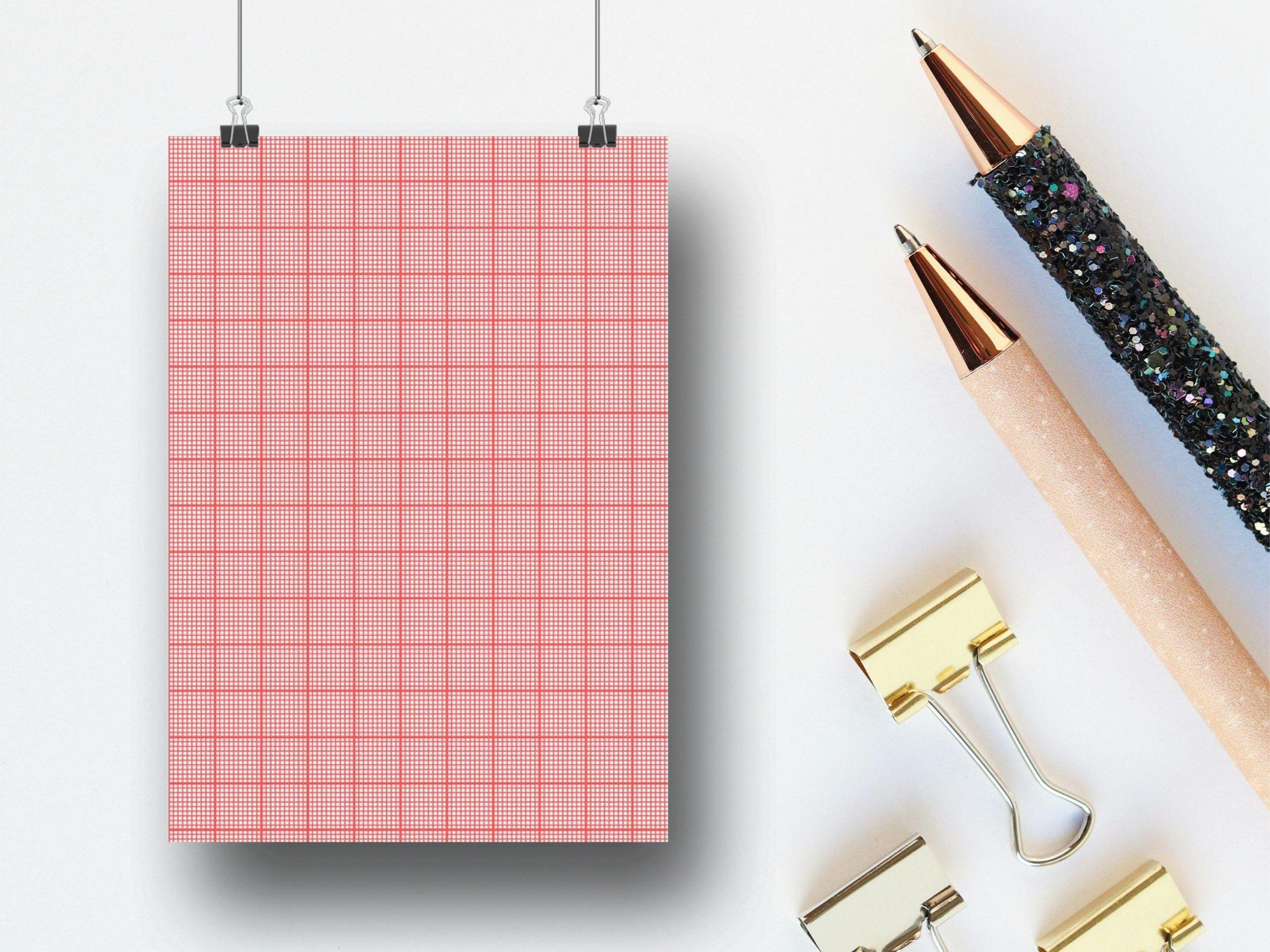 Printable Graph Paper, 1mm and 10mm/1cm Red Guideline Grid Template ...
