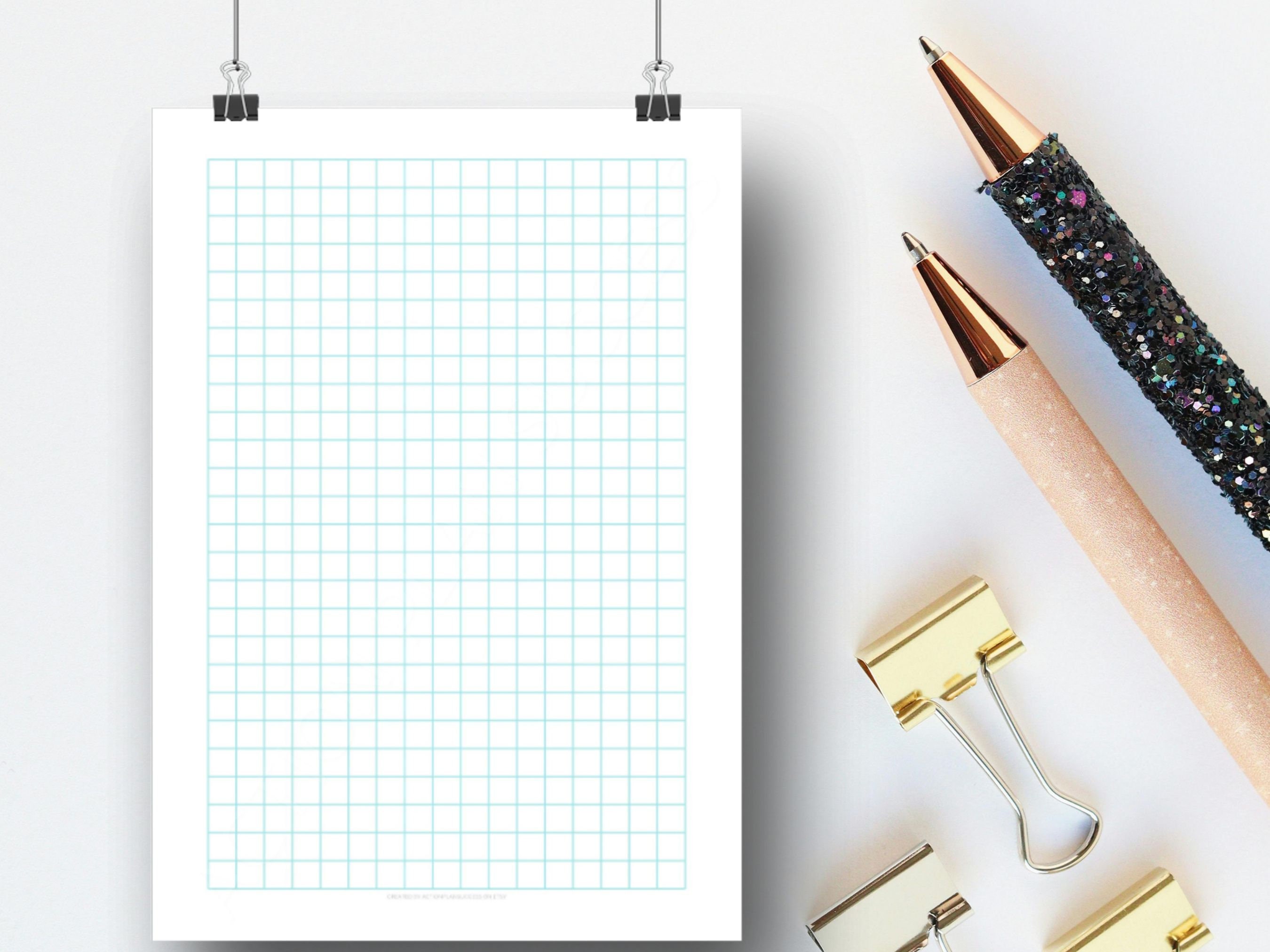 Printable Grid Paper, Light Blue 10mm Guidelines, Instant Download ...