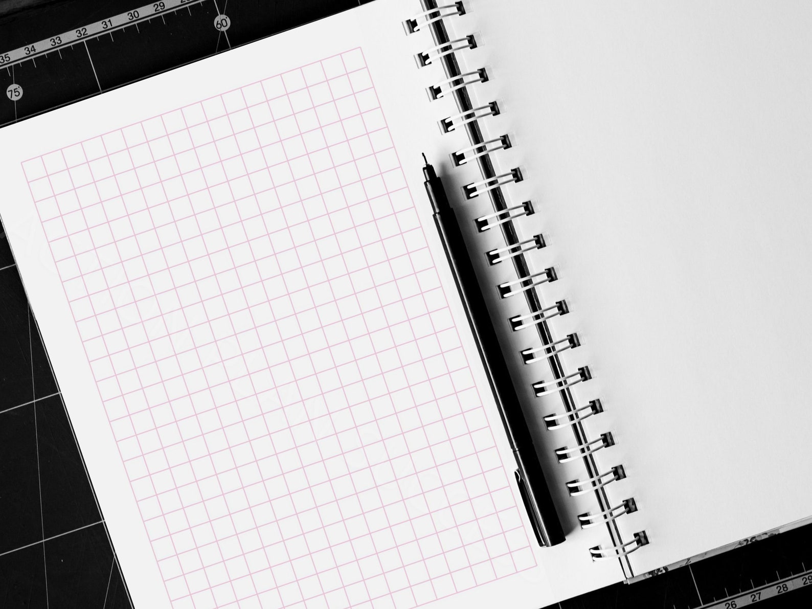 Printable Grid Paper, Light Pink 10mm Guidelines, Instant Download ...