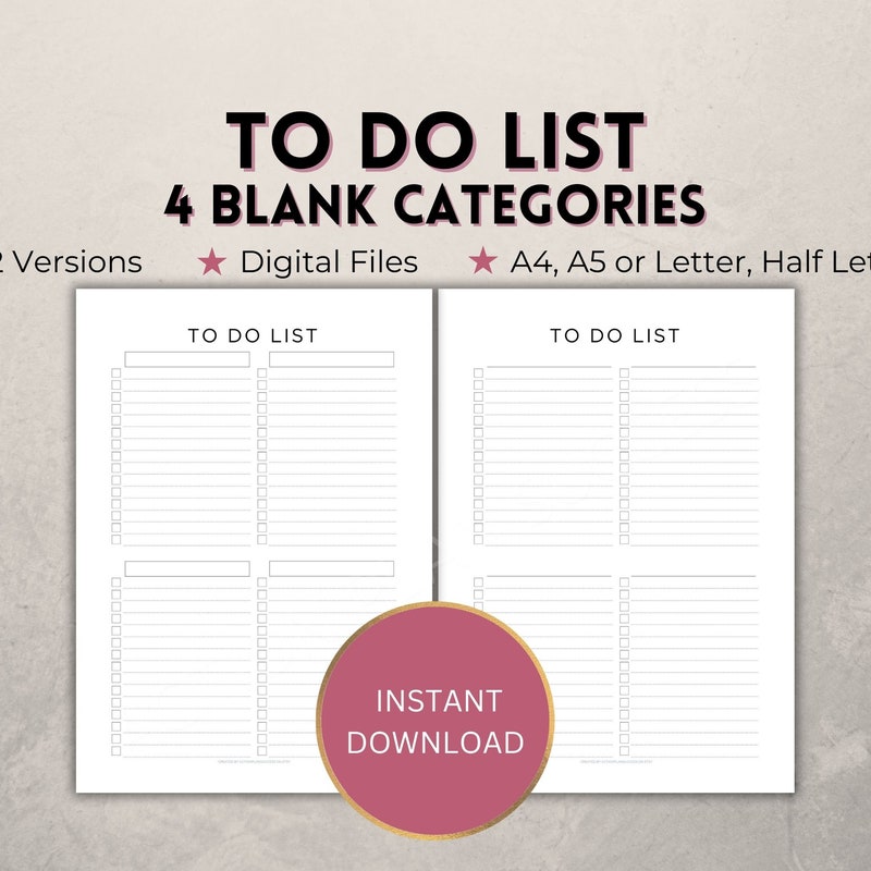 To Do List Notebook - Etsy
