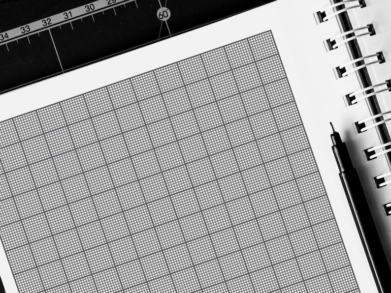Printable Graph Paper, 1mm and 10mm/1cm Guideline Grid Template, Full ...