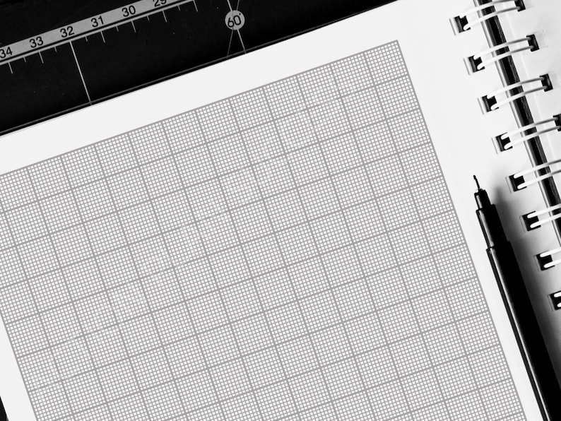 Printable Graph Paper, 1mm and 10mm/1cm Guideline Grid Template, Full ...
