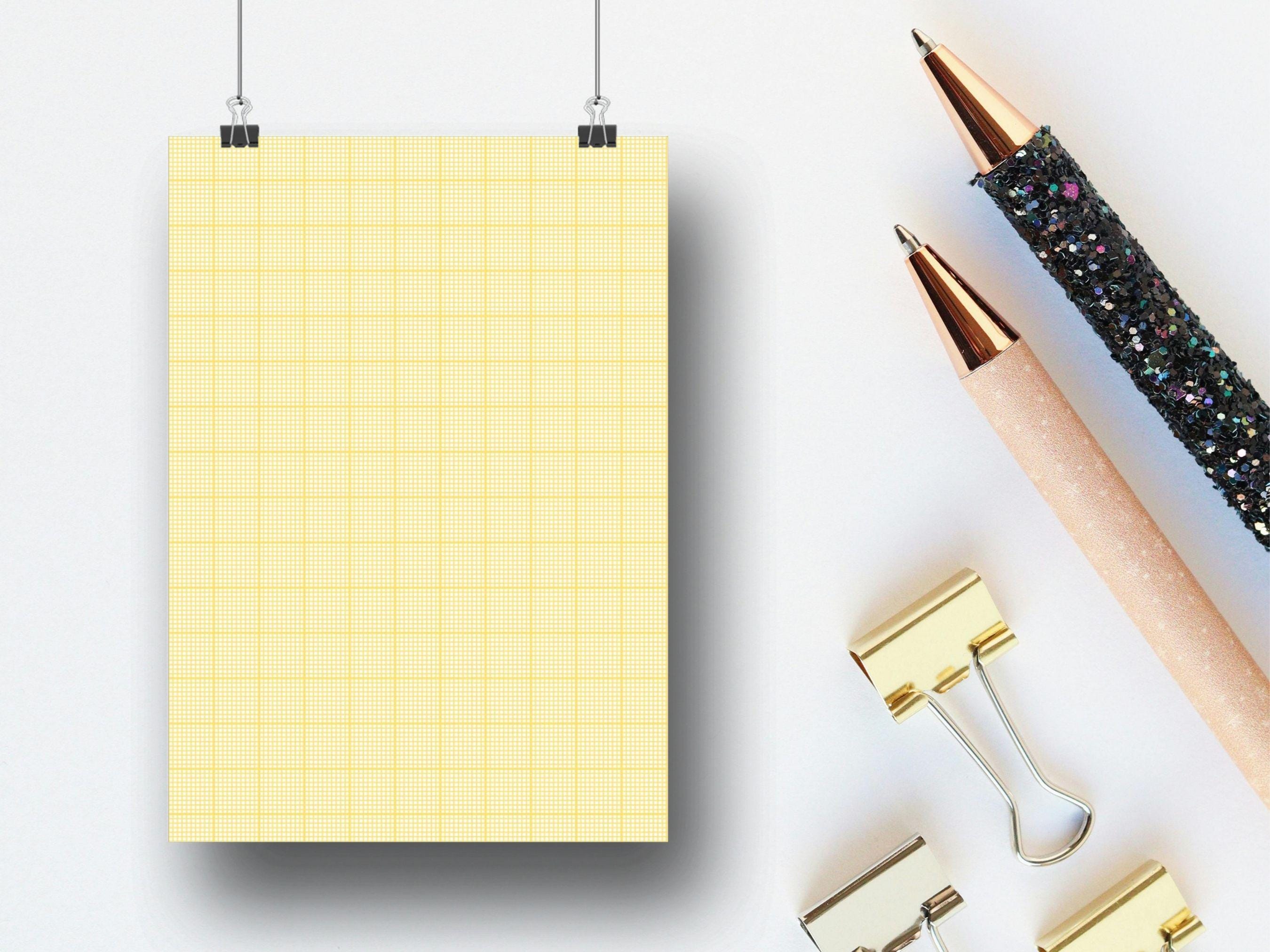 Printable Yellow Graph Paper, 1mm + 10mm/1cm Guideline Grid Template ...
