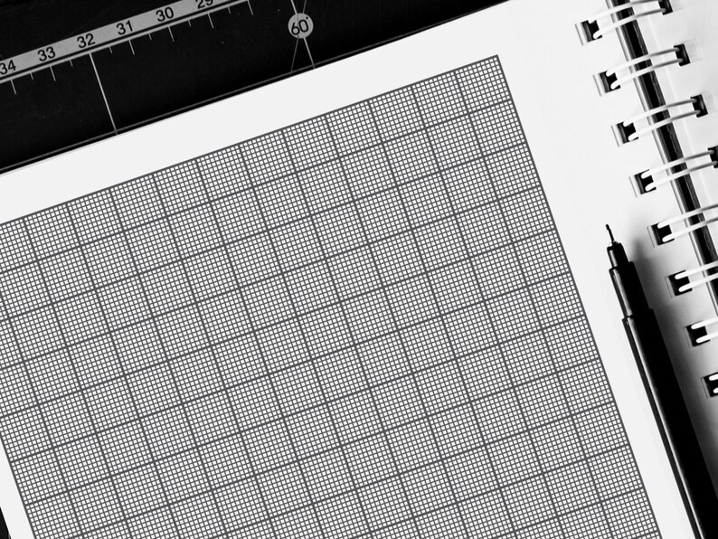 Printable Graph Paper, 1mm and 10mm/1cm Grey Guideline Grid Template ...