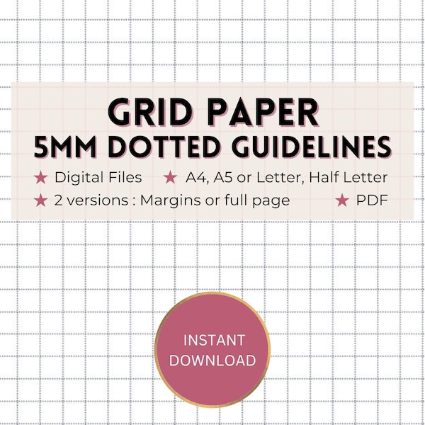Printable Graph Paper, 1mm and 10mm/1cm Guideline Grid Template, Full ...