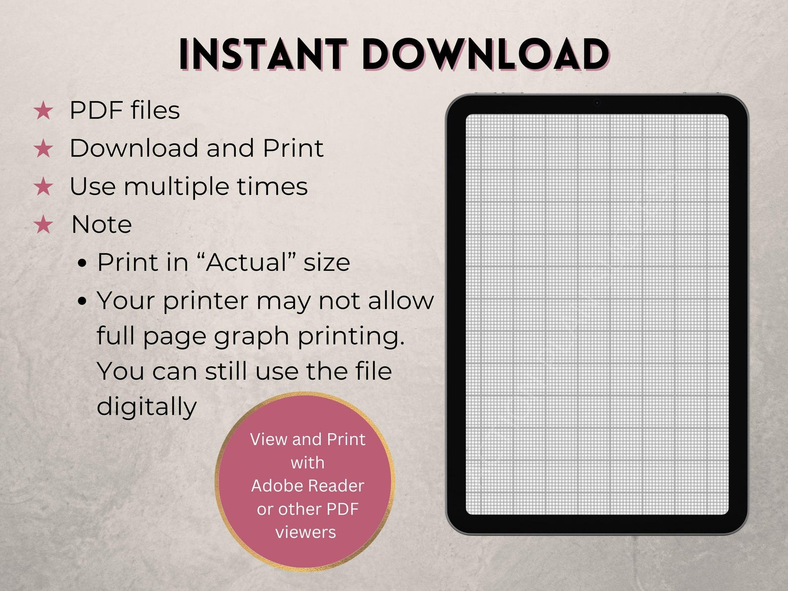 Printable Graph Paper, 1mm and 10mm/1cm Guideline Grid Template, Full ...