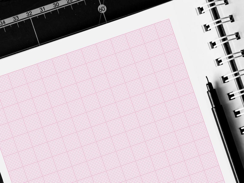 Printable Graph Paper, 1mm and 10mm/1cm Pink Guideline Grid Template ...