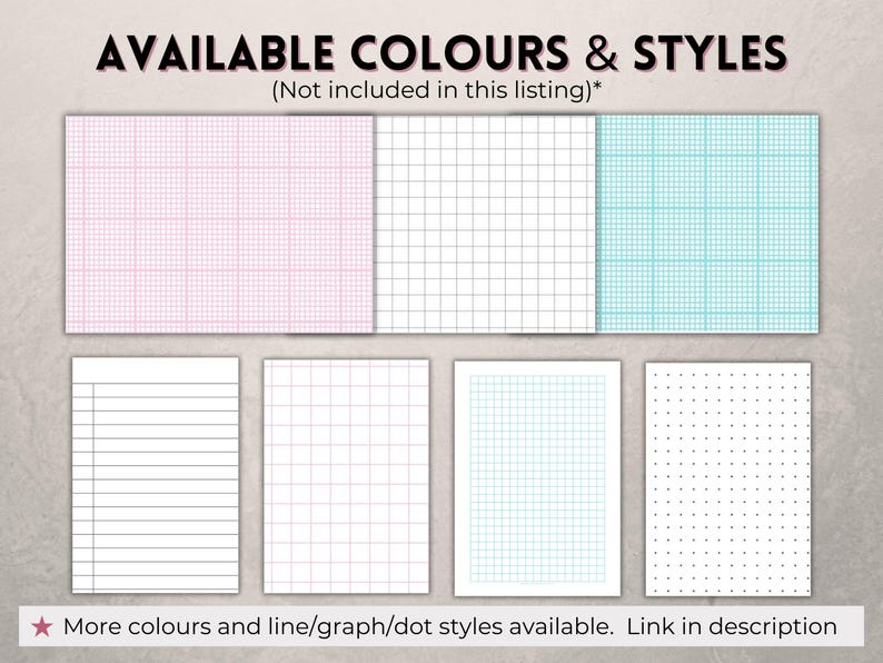 5mm Grid Paper Printable, Digital Graph 0.5cm Template Planner Inserts ...