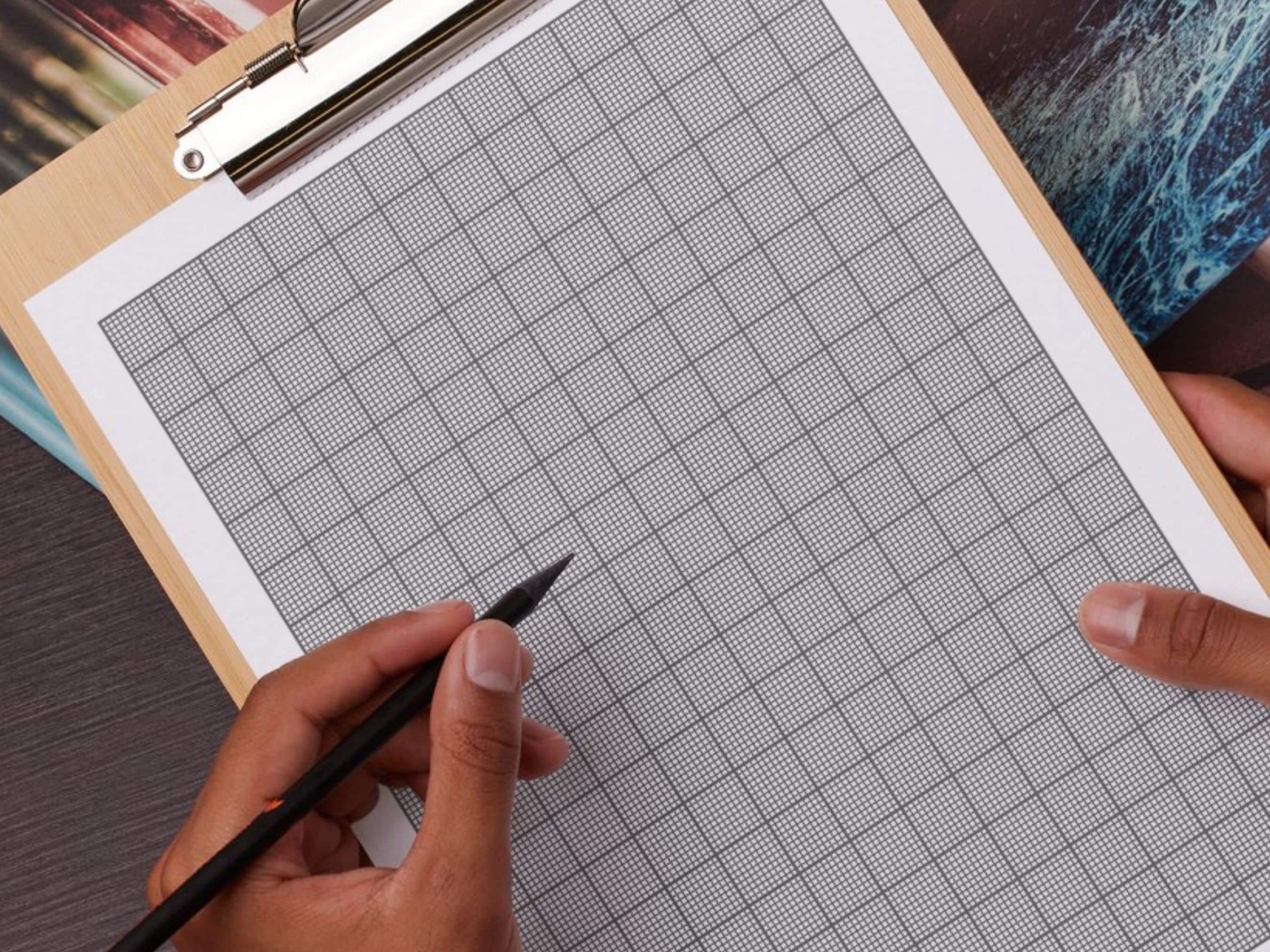Printable Graph Paper, 1mm and 10mm/1cm Guideline Grid Template, Full ...