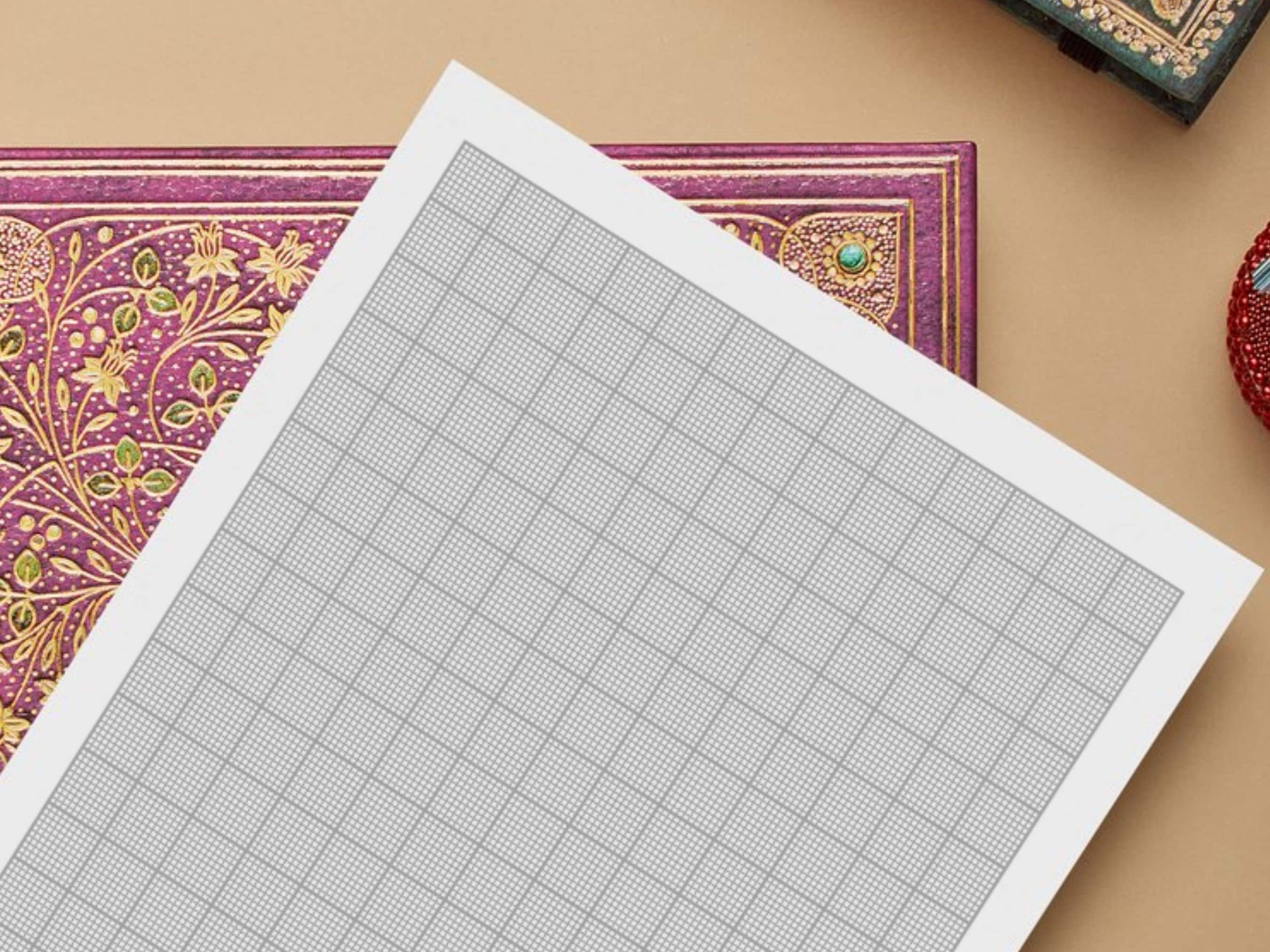 Printable Graph Paper, 1mm and 10mm/1cm Guideline Grid Template, Full ...