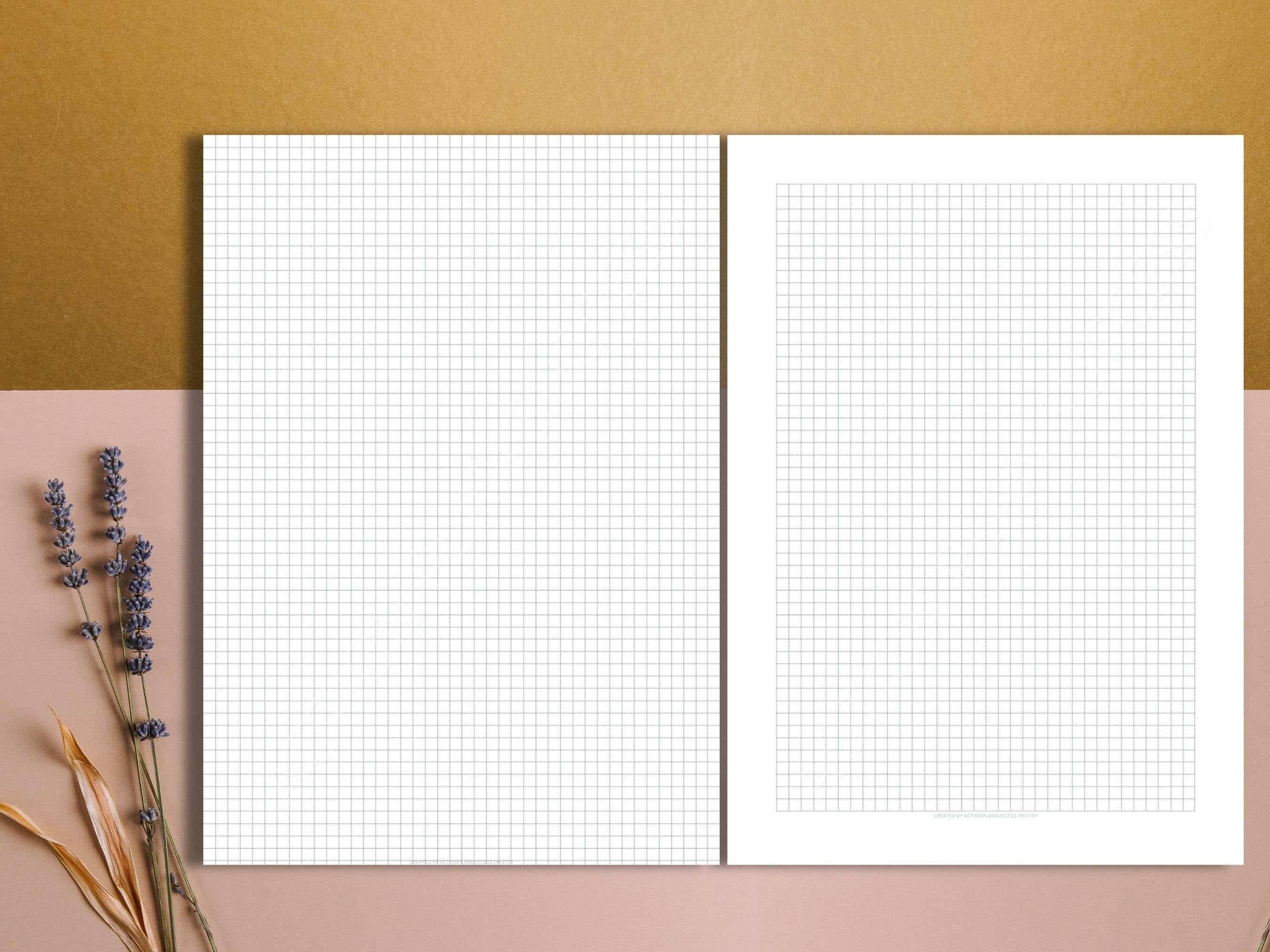 Digital Grid Paper, Printable Graph Planner Inserts, Downloadable PDF ...