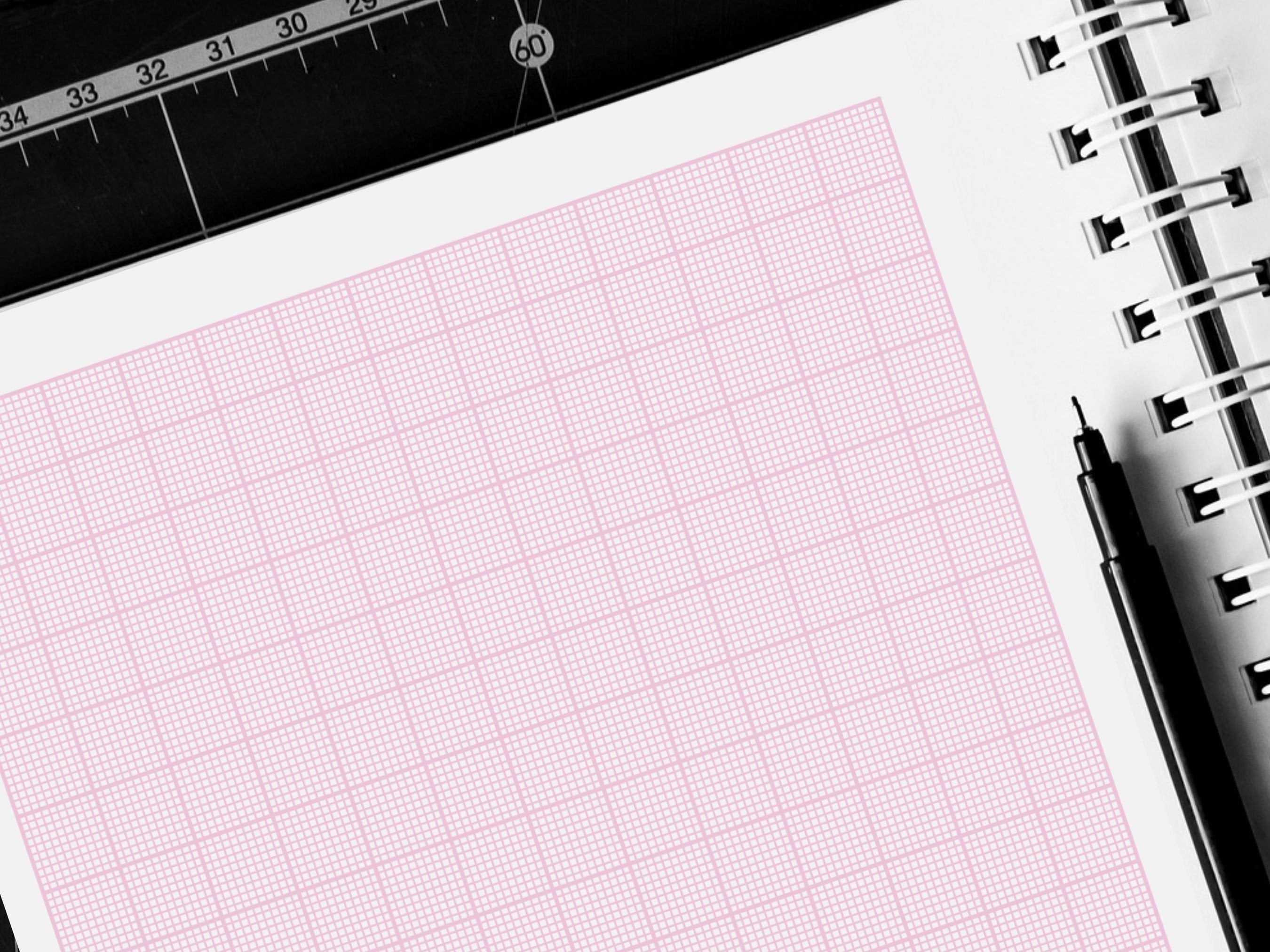 Printable Graph Paper for School, 1mm and 10mm/1cm, Pink Science ...