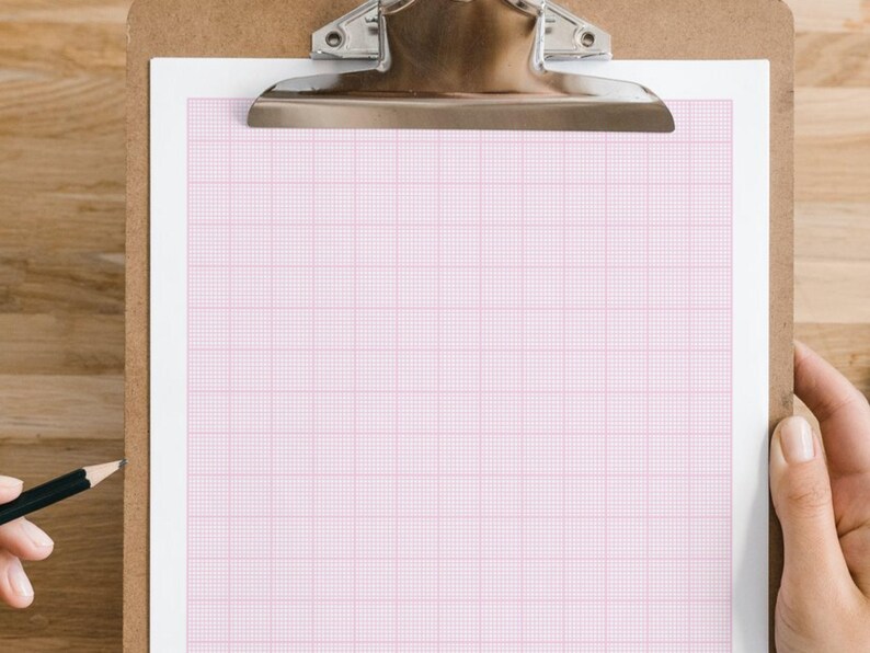 Printable Graph Paper, 1mm and 10mm/1cm Pink Guideline Grid Template ...