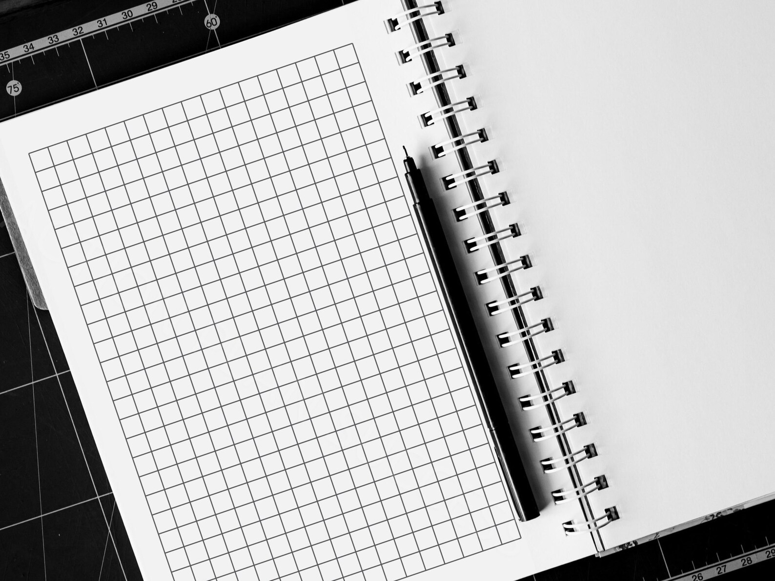Printable Grid Paper, Dark Grey 10mm Guidelines, Instant Download Graph ...