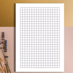Printable Grid Paper, Dark Grey 10mm Guidelines, Instant Download Graph ...