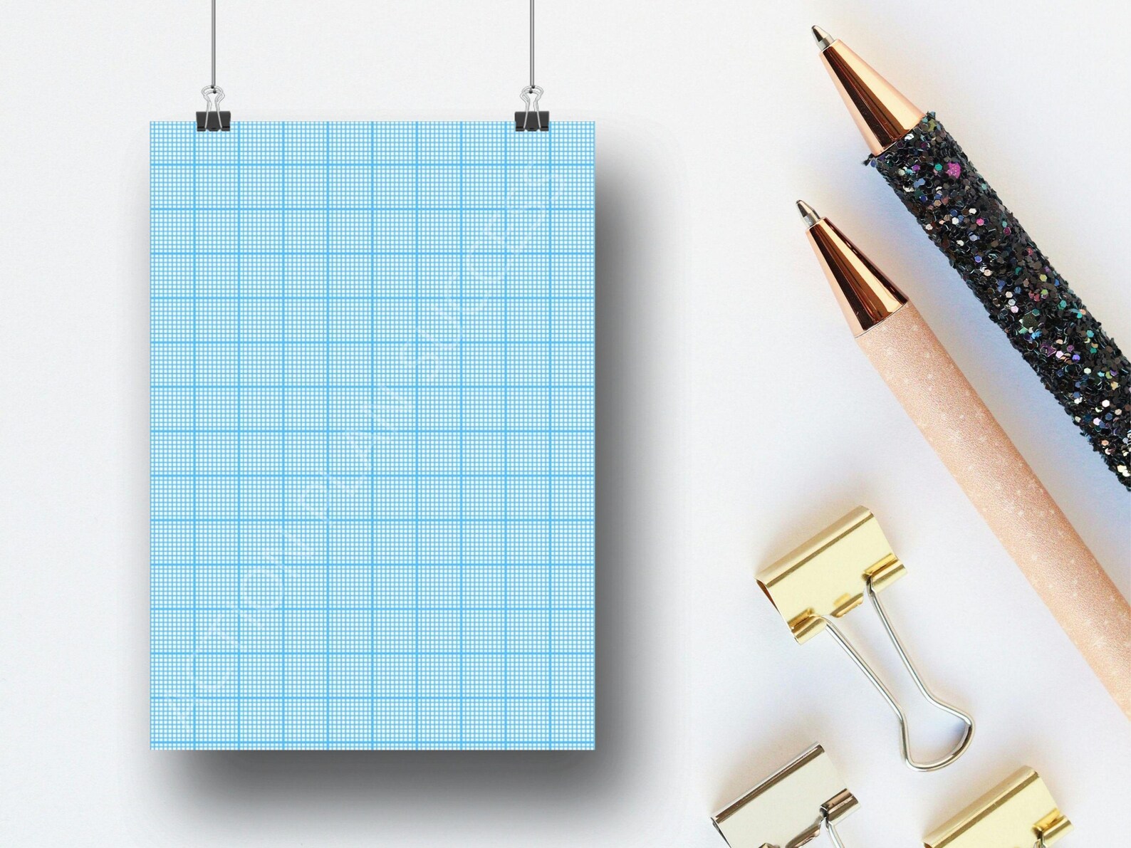 Printable Graph Paper, 1mm and 10mm/1cm, Sky Blue Guidelines Grid ...