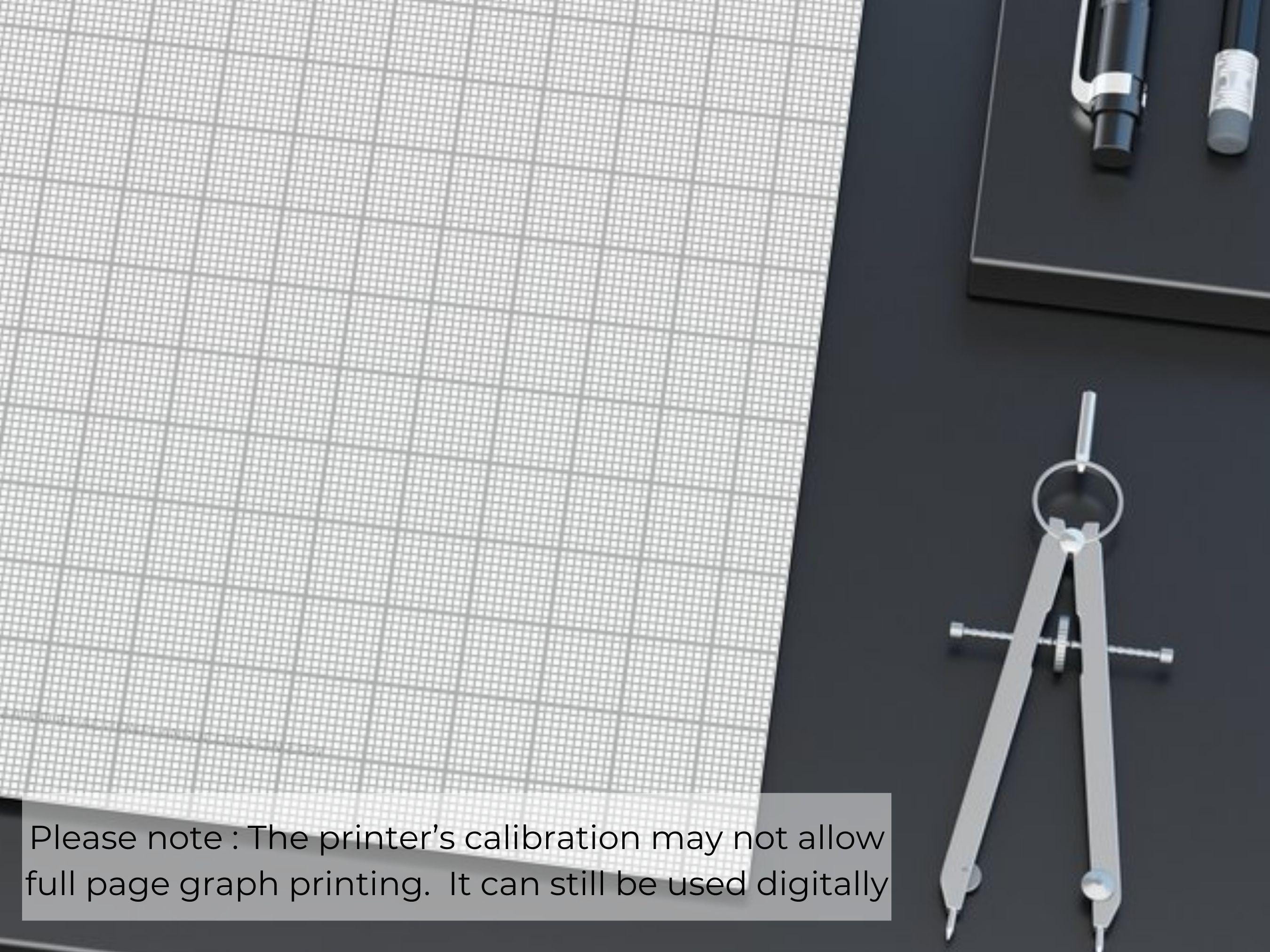 Printable Graph Paper, 1mm and 10mm/1cm Guideline Grid Template, Full ...