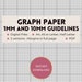 Printable Graph Paper, 1mm and 10mm/1cm Guideline Grid Template, Full ...