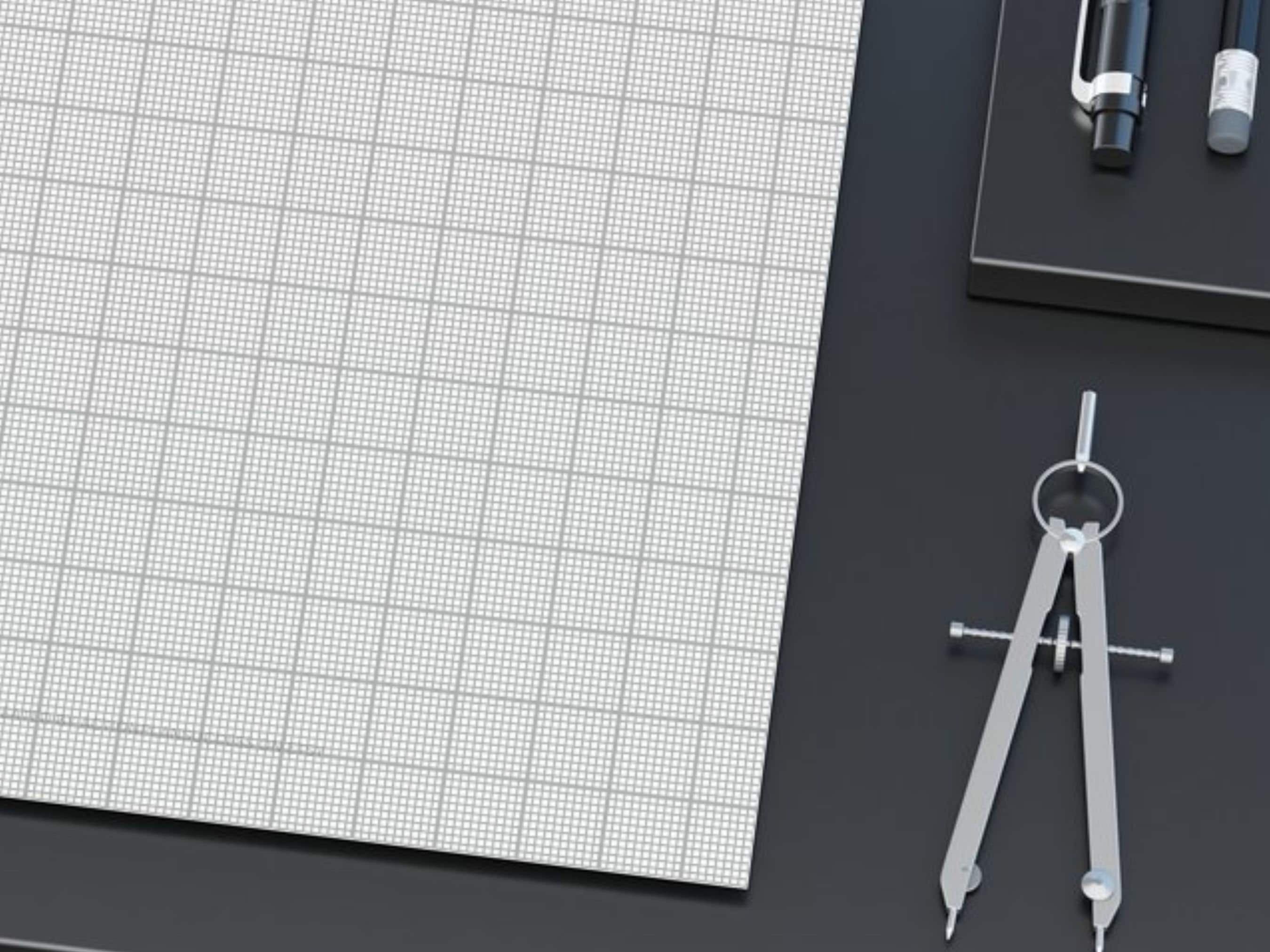 Printable Graph Paper, 1mm and 10mm/1cm Guideline Grid Template, Full ...